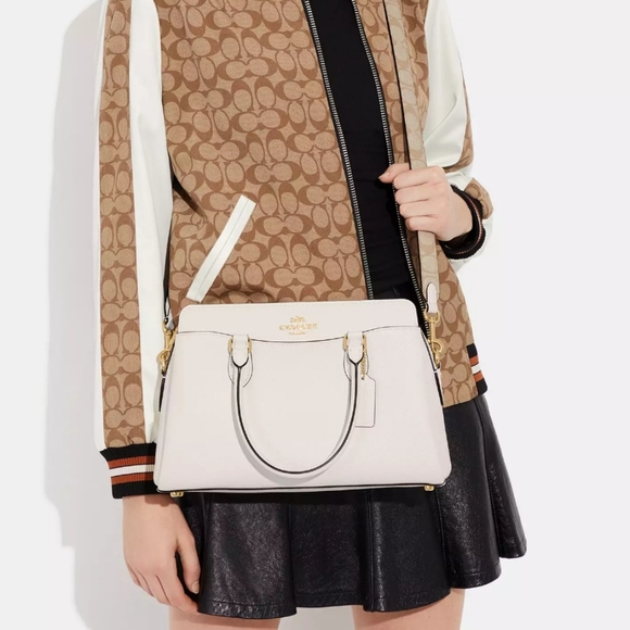 Coach | Bags | New Darcie Carryall With Signature Canvas Detail In Goldchalk Beautiful | Poshmark